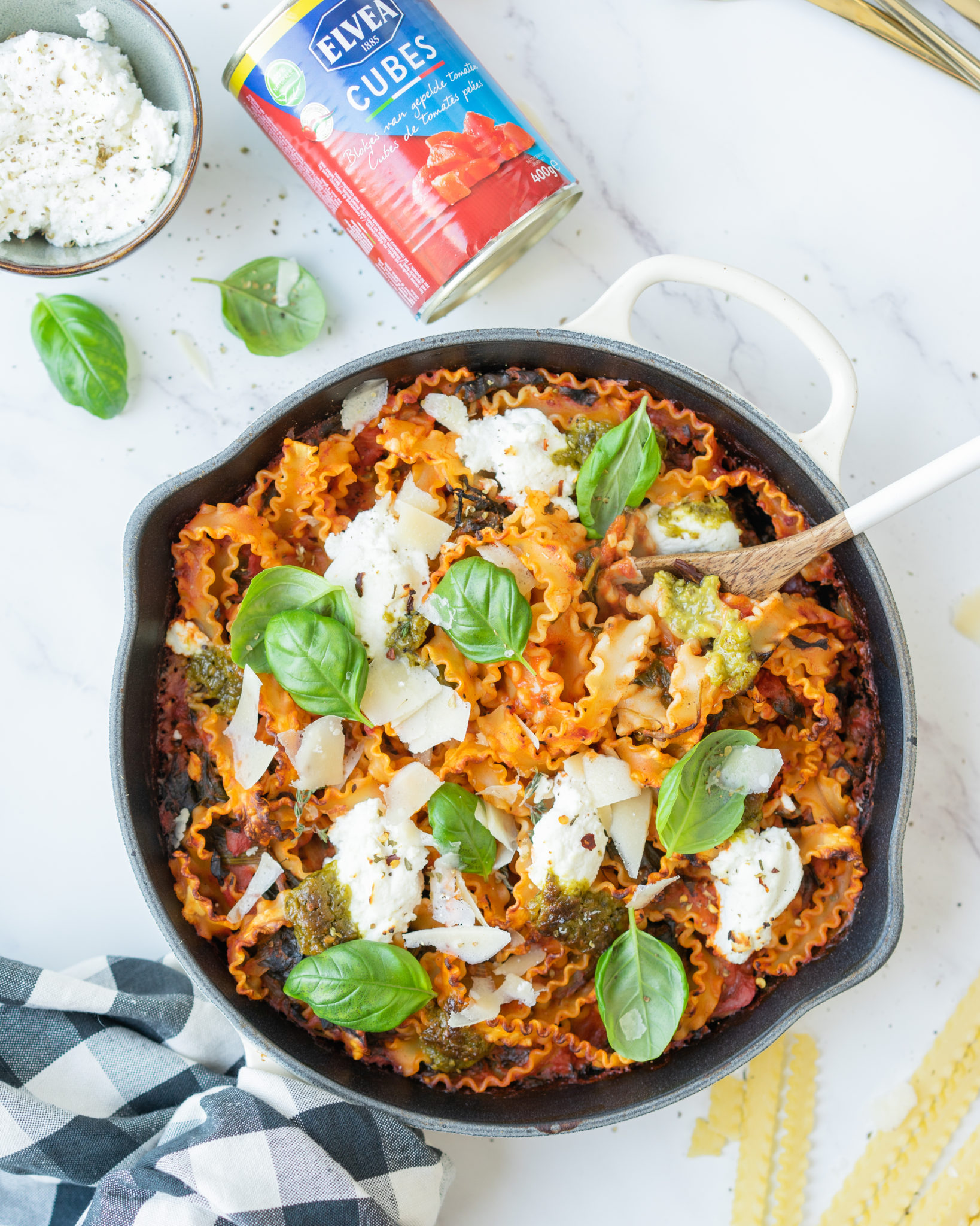 Gratin de pâtes aux épinards et ricotta – Simply Morane